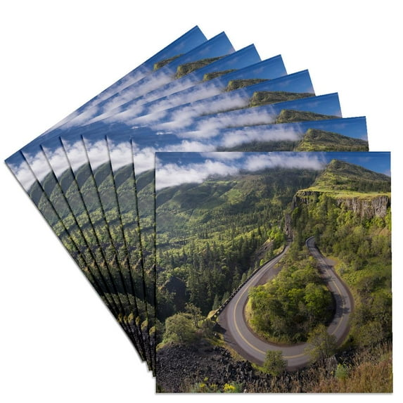 Oregon. Historic Columbia River Highway, Hwy 30 Below Rowena Plateau ...