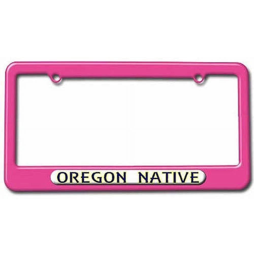 Oregon Native, State Pride License Plate Tag Frame, Multiple Colors ...