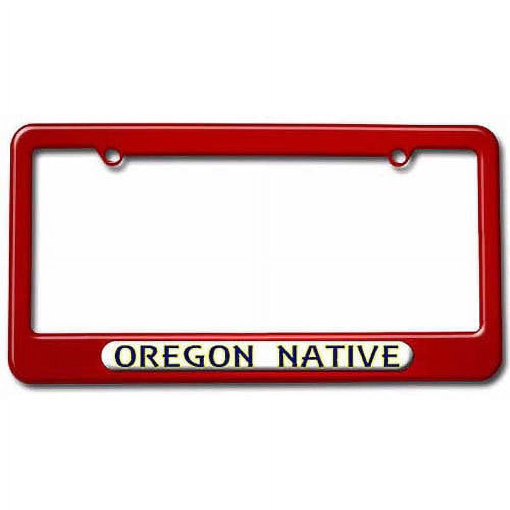 Oregon Native, State Pride License Plate Tag Frame, Multiple Colors ...