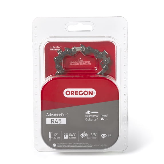 Oregon R45 Saw Chain for 12" Bar - 45 Drive Links, Low Kickback ...