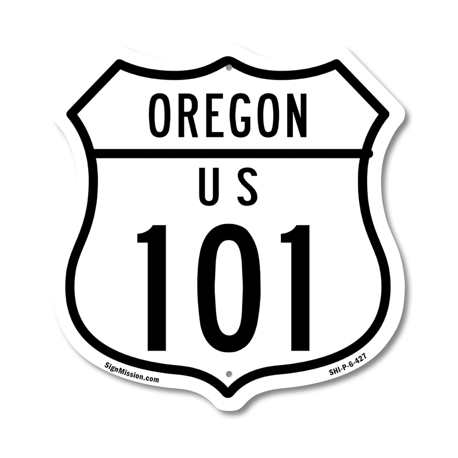 Oregon Route Marker Shield Sign Us 101 6 inch X 6 inch Shield Shaped ...