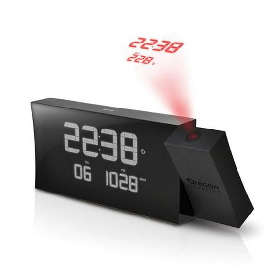 Oregon Scientific OR-RRM222PA-BK Projection Radio Clock - Walmart.com