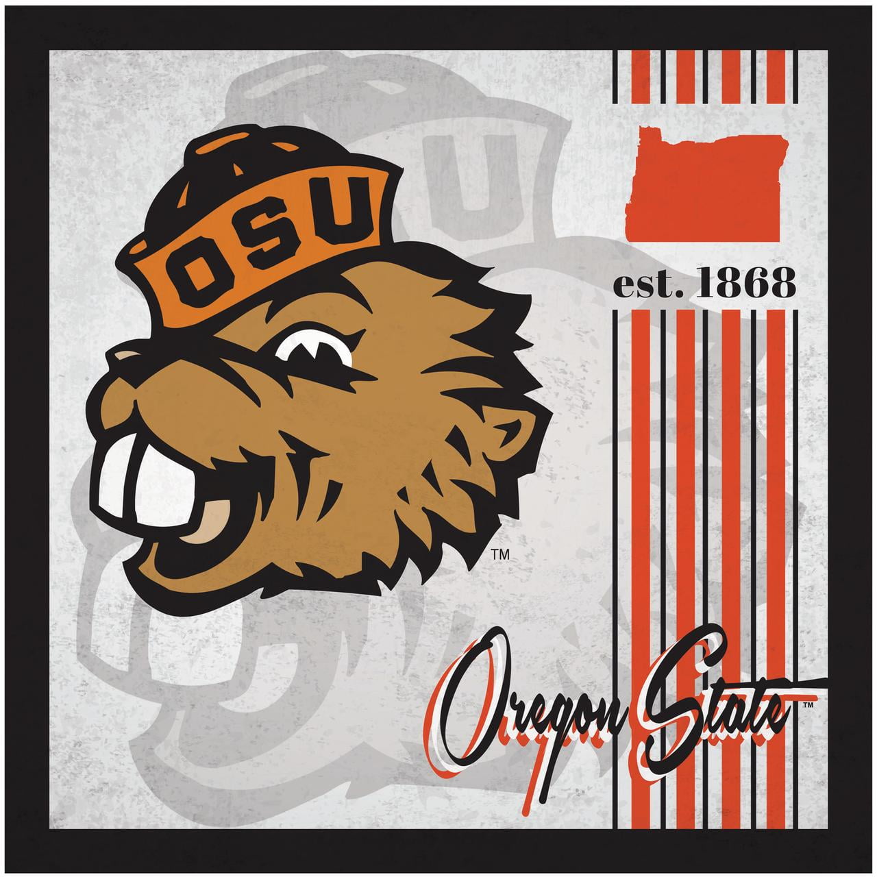 Oregon State Beavers 10" x 10" Greatest Hits Team Sign - Walmart.com