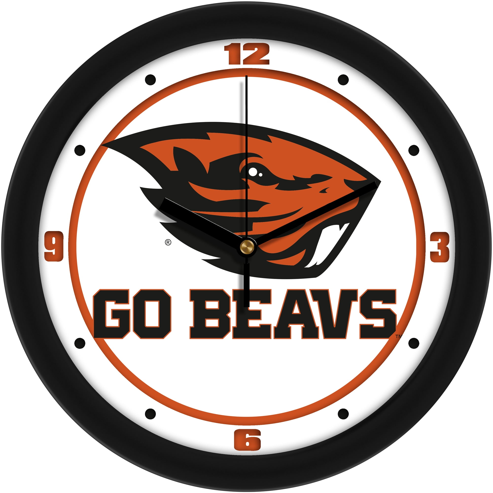 Oregon State Beavers 11.5'' Suntime Premium Glass Face Traditional Logo ...