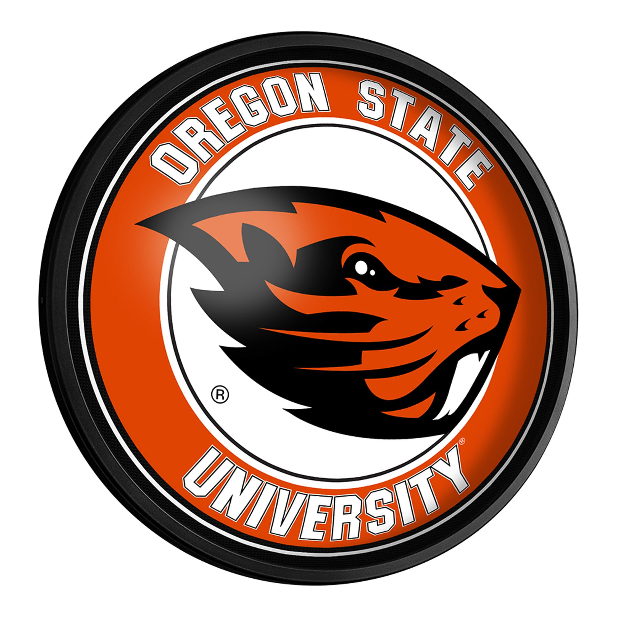 Oregon State Beavers 18'' Round Slimline Illuminated Wall Sign ...