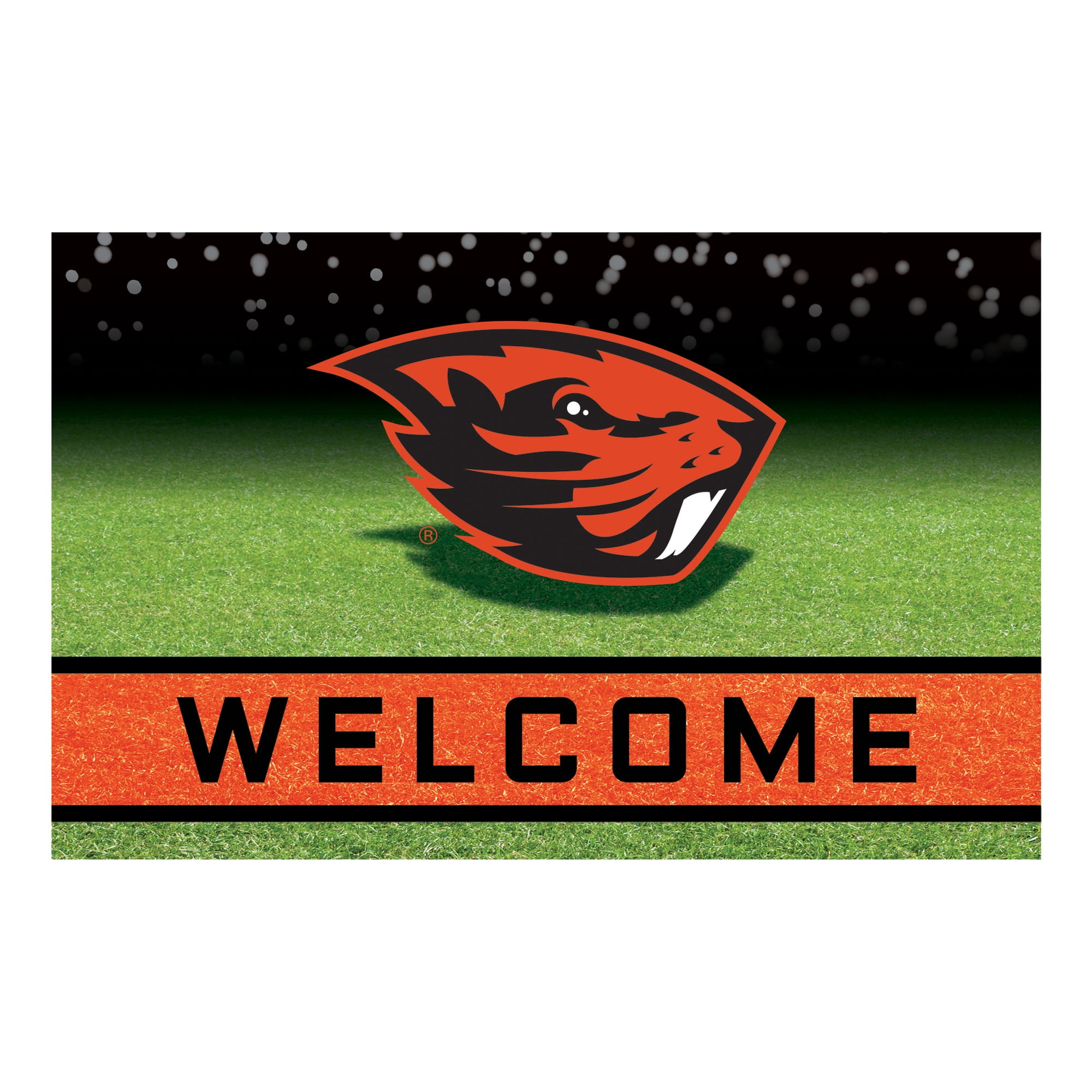 Oregon State Beavers 18 x 30 Rubber Door Mat - Crumb Rubber - Walmart.com