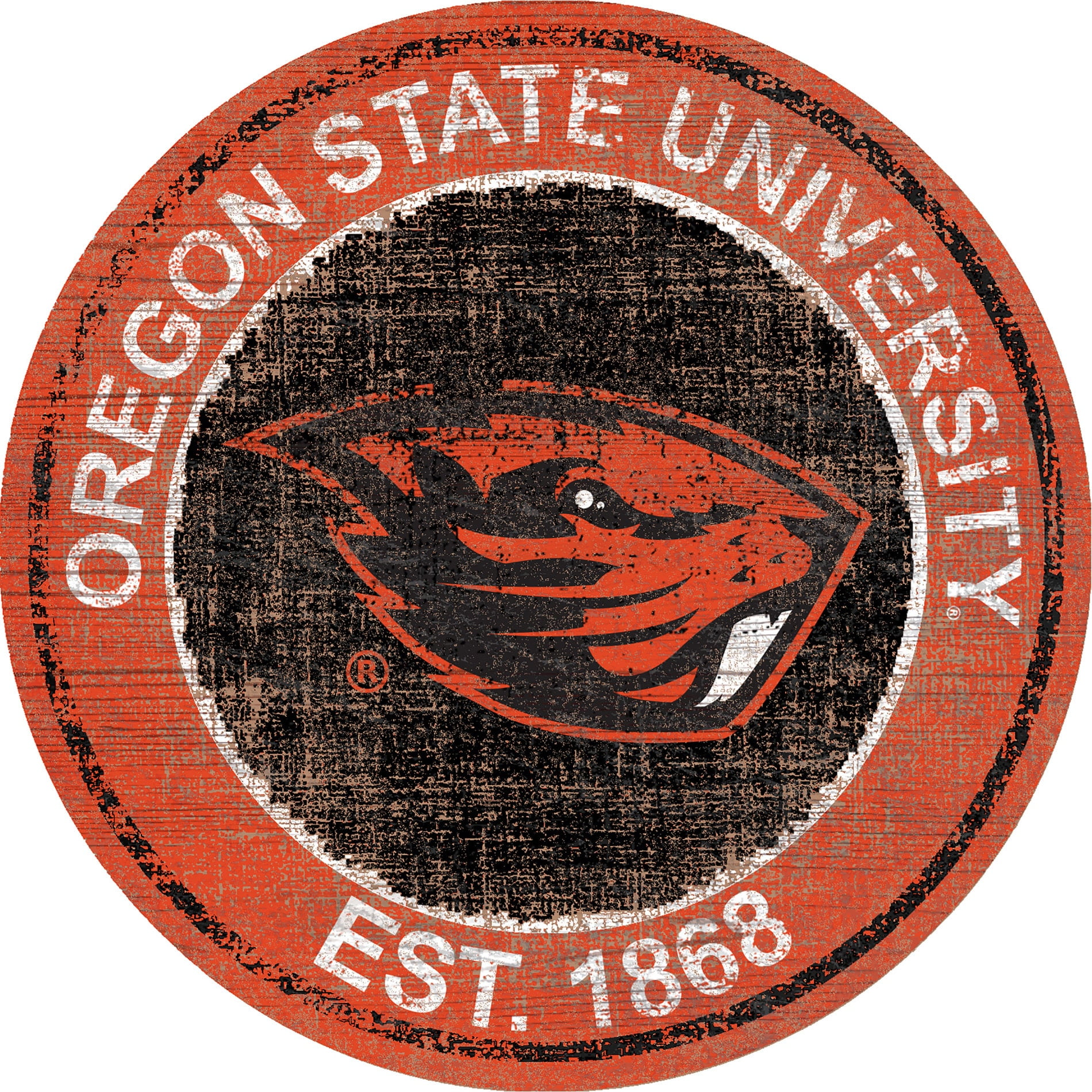 Oregon State Beavers 24'' Round Heritage Logo Sign - Walmart.com