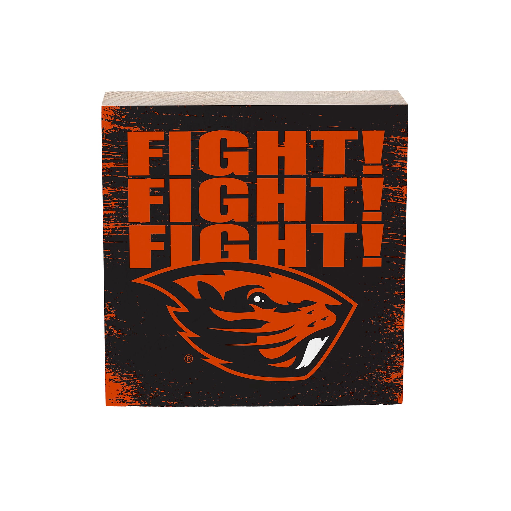 Oregon State Beavers 6" Square Fan Chant Wood Block Shelf Sign ...