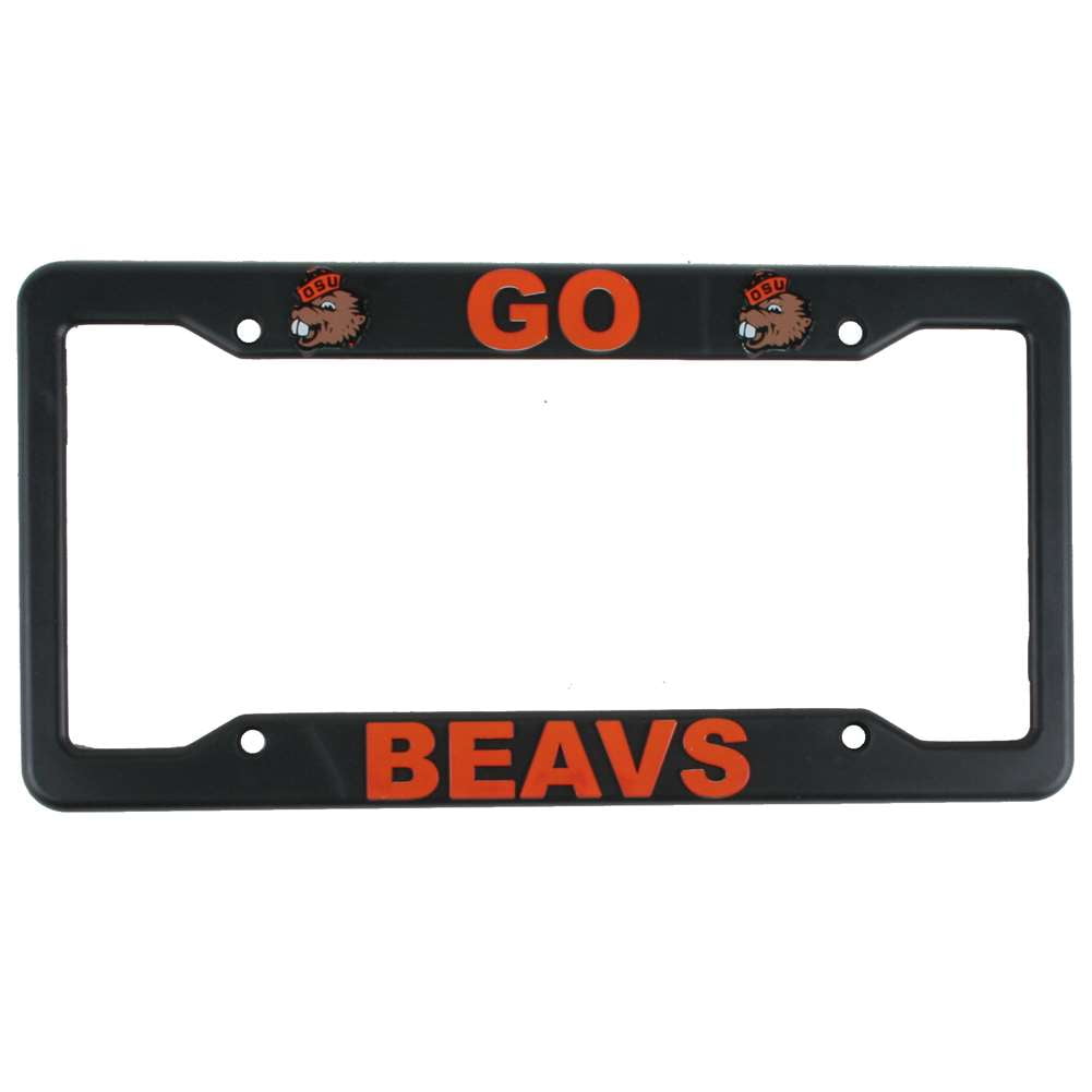 Oregon State Beavers Plastic License Plate Frame - Go Beavs - Walmart.com
