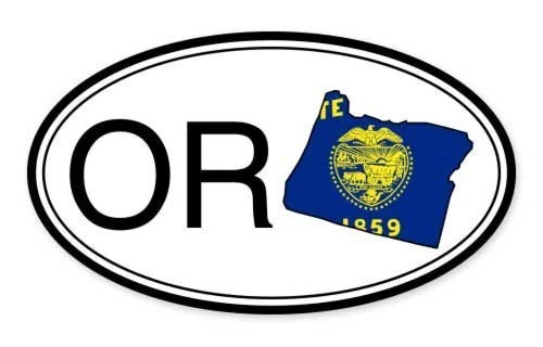 Oregon State Flag Oval Car Sticker Phone Decal Water Bottle Stickers ...