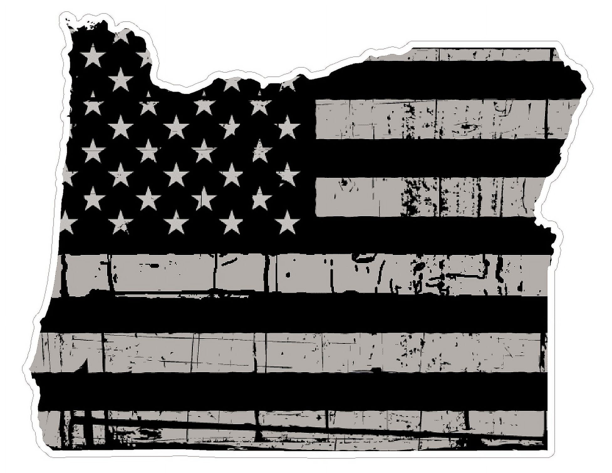 Oregon State (N38) Distressed Flag Vinyl Decal Sticker Car/Truck Laptop ...