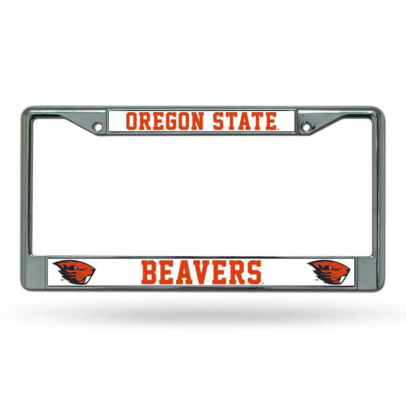 Oregon State NCAA Beavers Chrome Metal License Plate Frame - Walmart.com