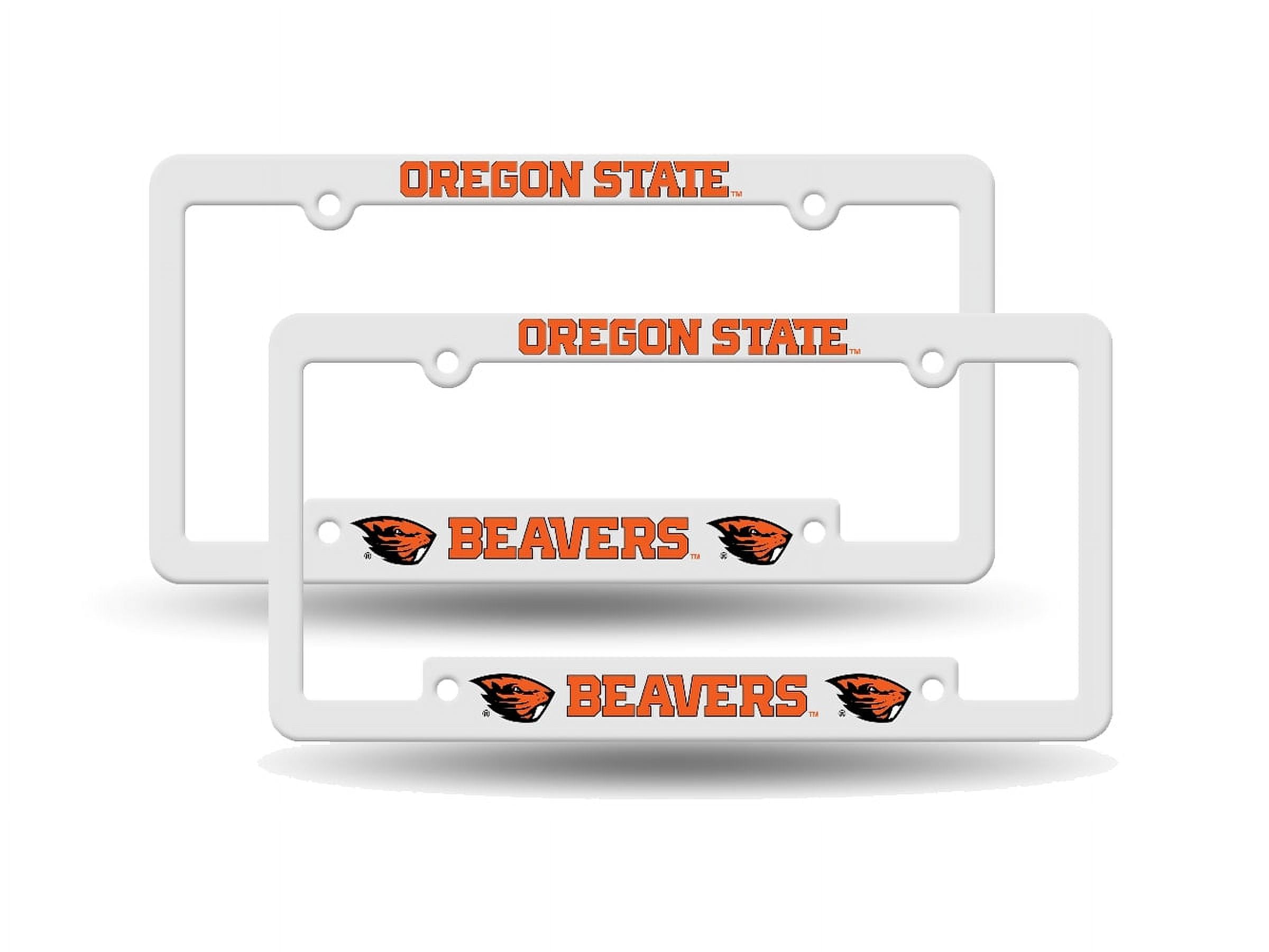 Oregon State NCAA Beavers Raised Letter White Plastic License Plate ...