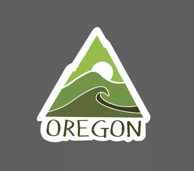 Oregon Sticker State Green Waterproof Sticker Phone Decal Water Bottle ...