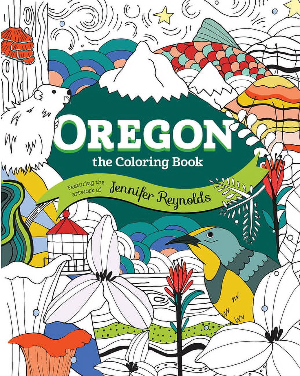 Oregon: The Coloring Book, (Paperback) - Walmart.com