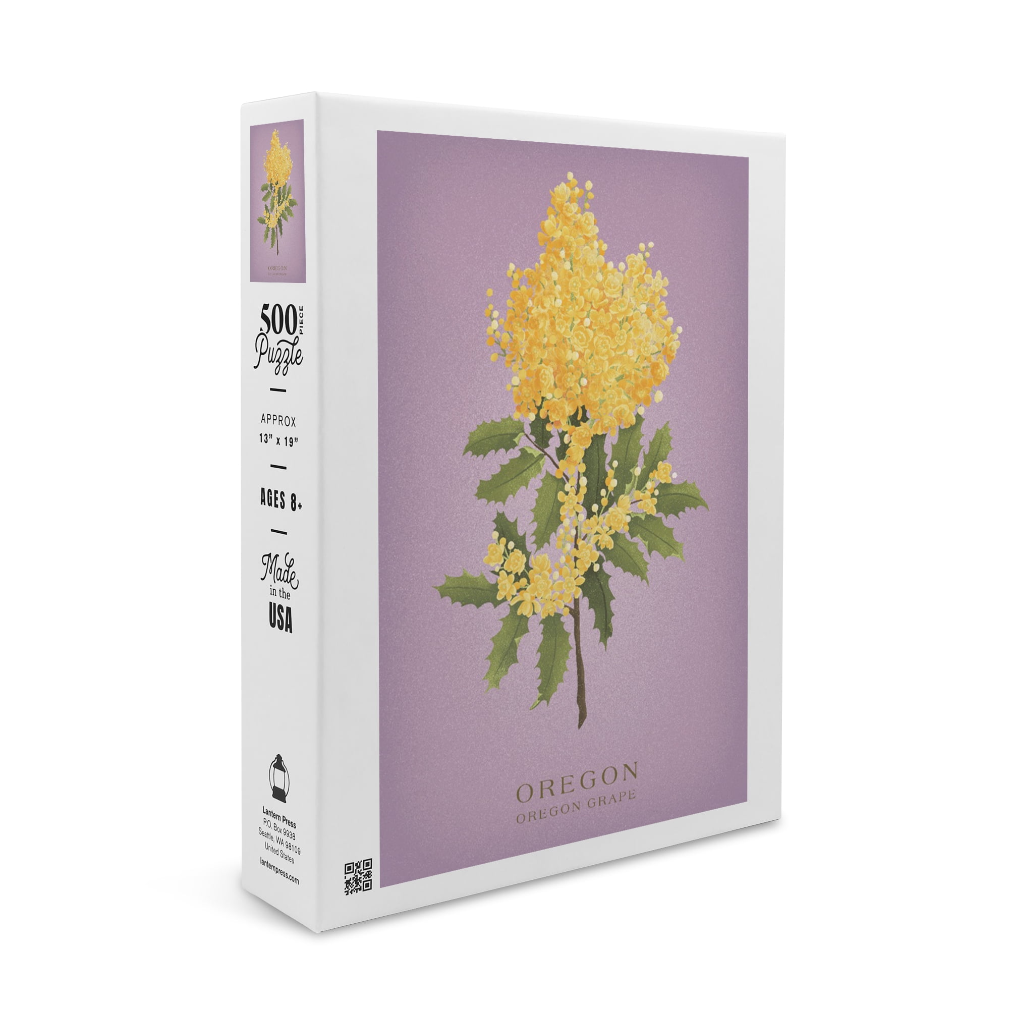 Oregon, Vintage Flora, Oregon Grape, State Series (19x27 inches, Premium 500 Piece Jigsaw Puzzle ...