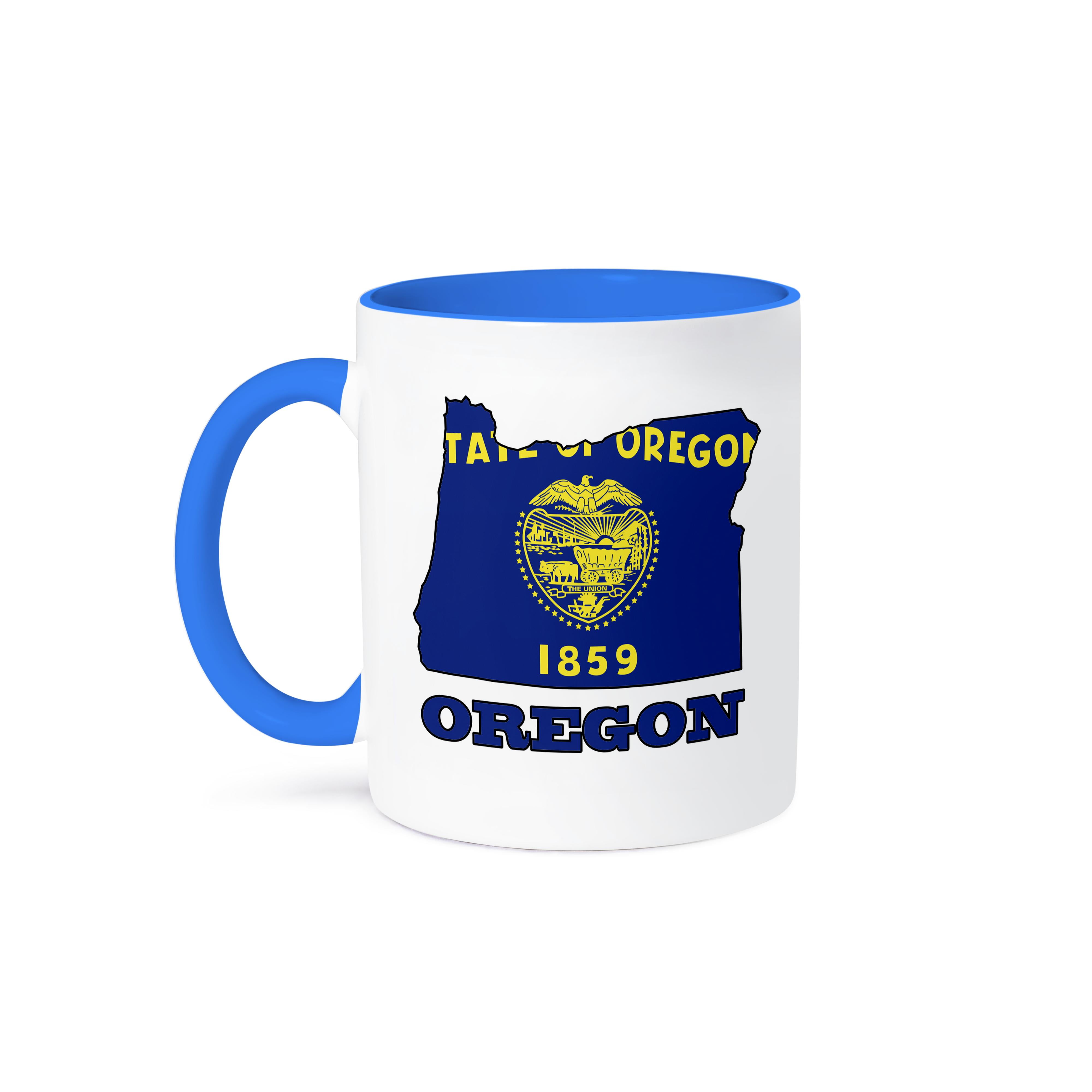 3dRose, Oregon state flag in the outline map and letters for Oregon ...