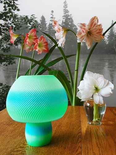 Orel Innovation-Mushroom Lamp – Modern Wave Pattern Table Lamp ...