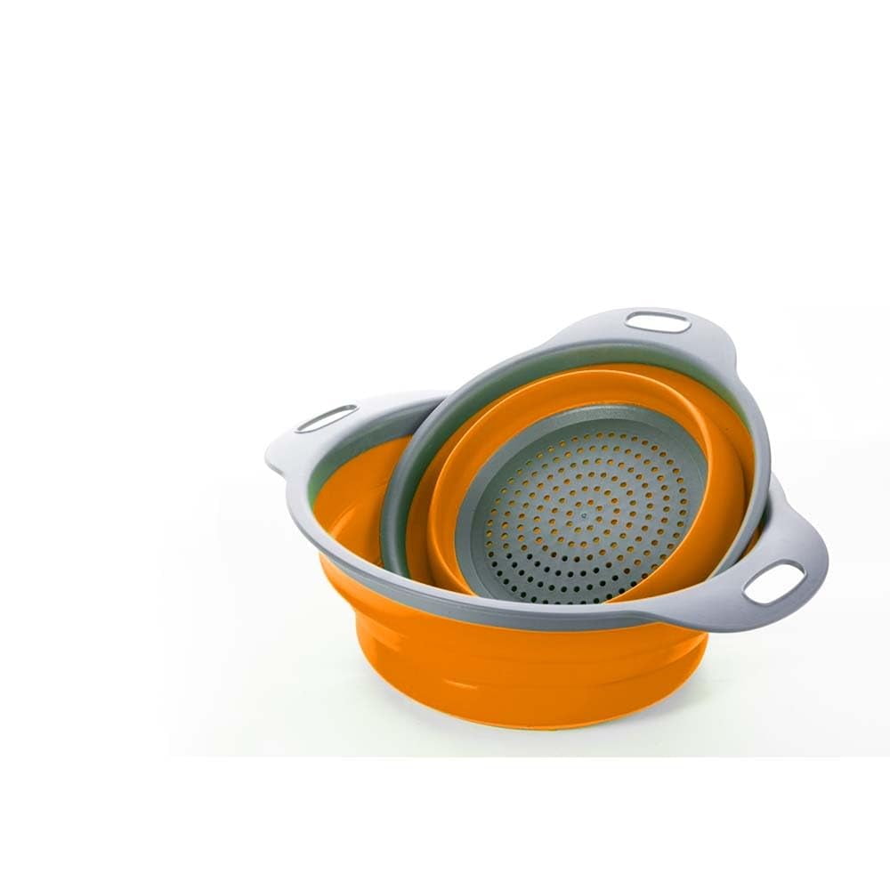 Oren Empower Foldable Silicon Collapsible Colander Set of 2 with Quick ...