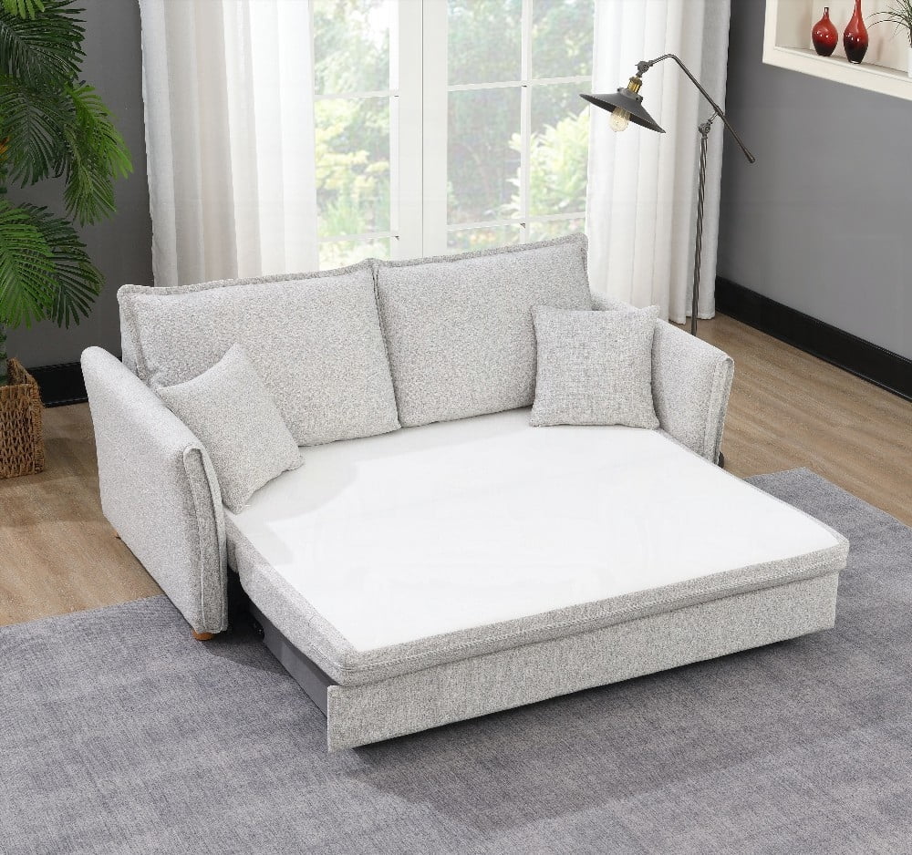Oren Gray Chenille Sleeper Sofa - Storage & Comfort|Gray, Sleeper ...