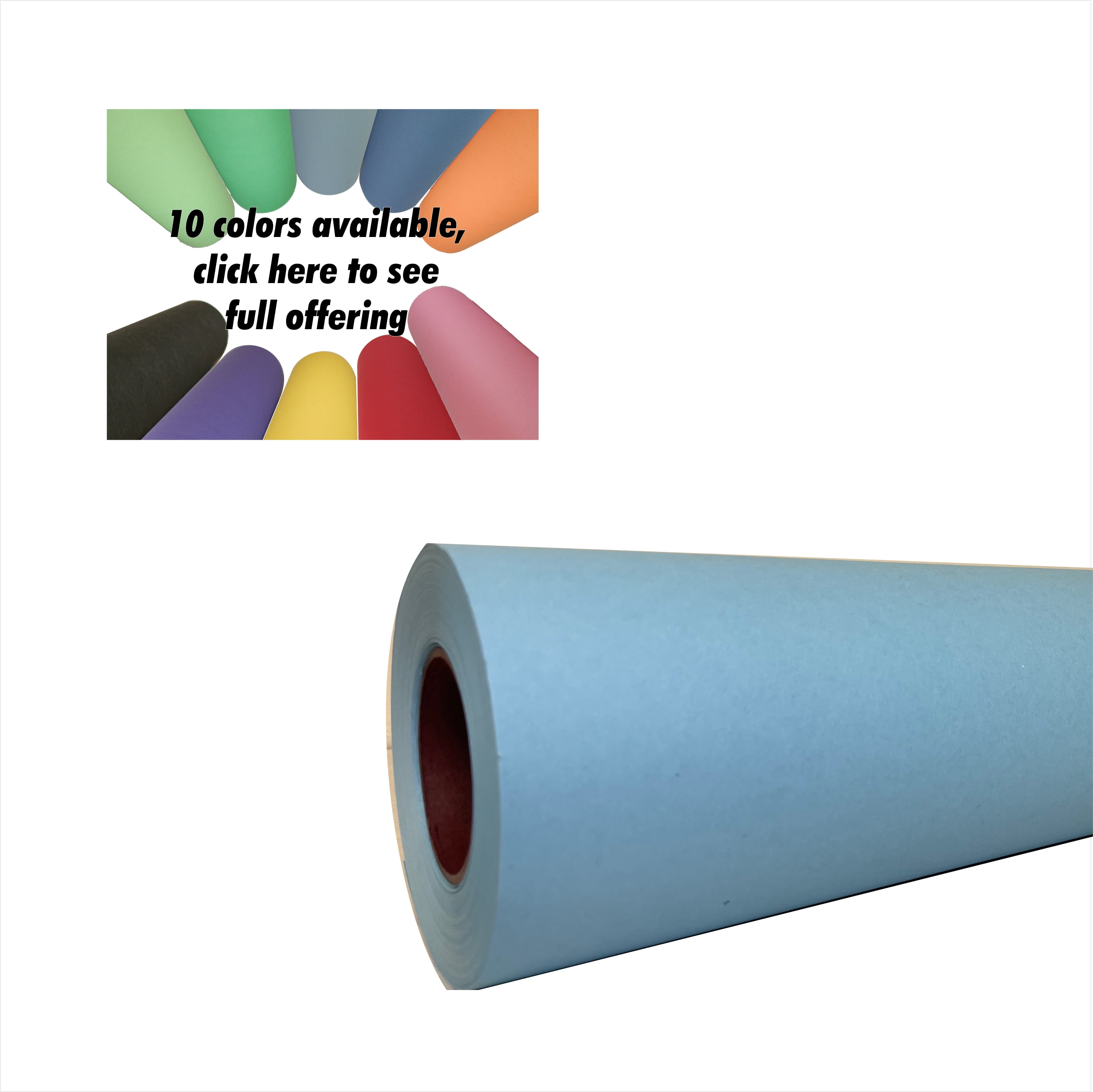 Oren Light Blue Kraft Paper Roll, 24" x 200‚Äô, for Arts, Crafts ...