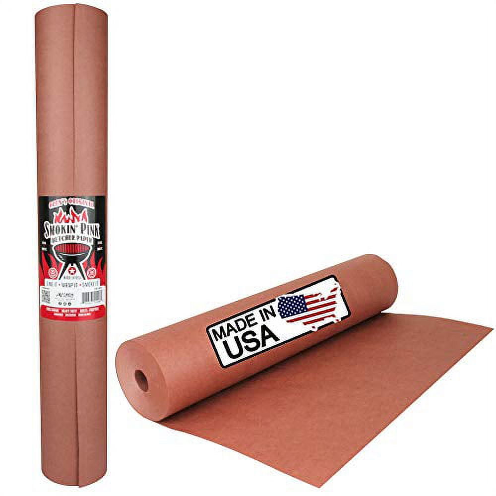 Oren International Smokin' Pink Kraft Butcher Paper Roll | 17.25" x 200 ...