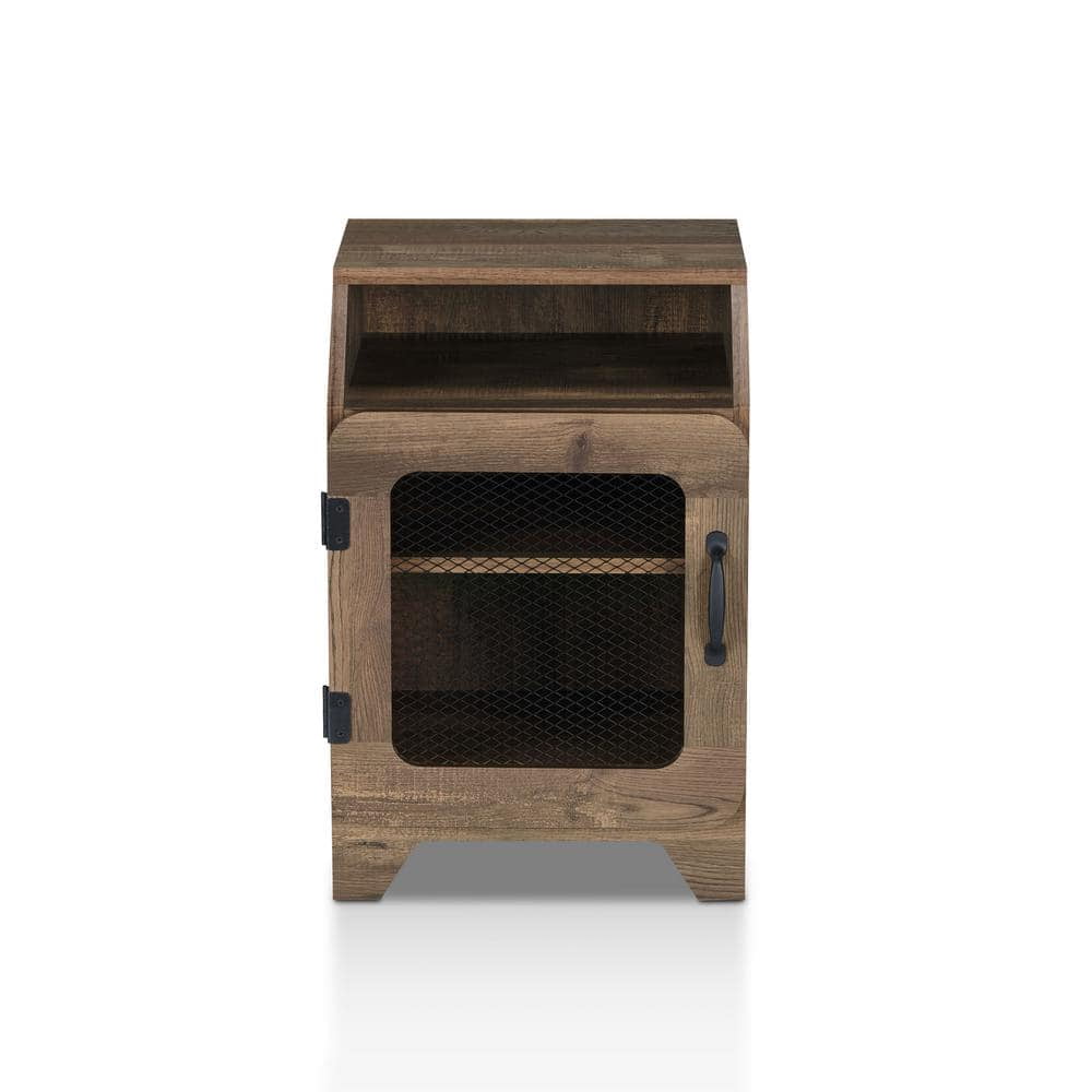 Oren Reclaimed Oak 3-Shelf End Table - Walmart.com