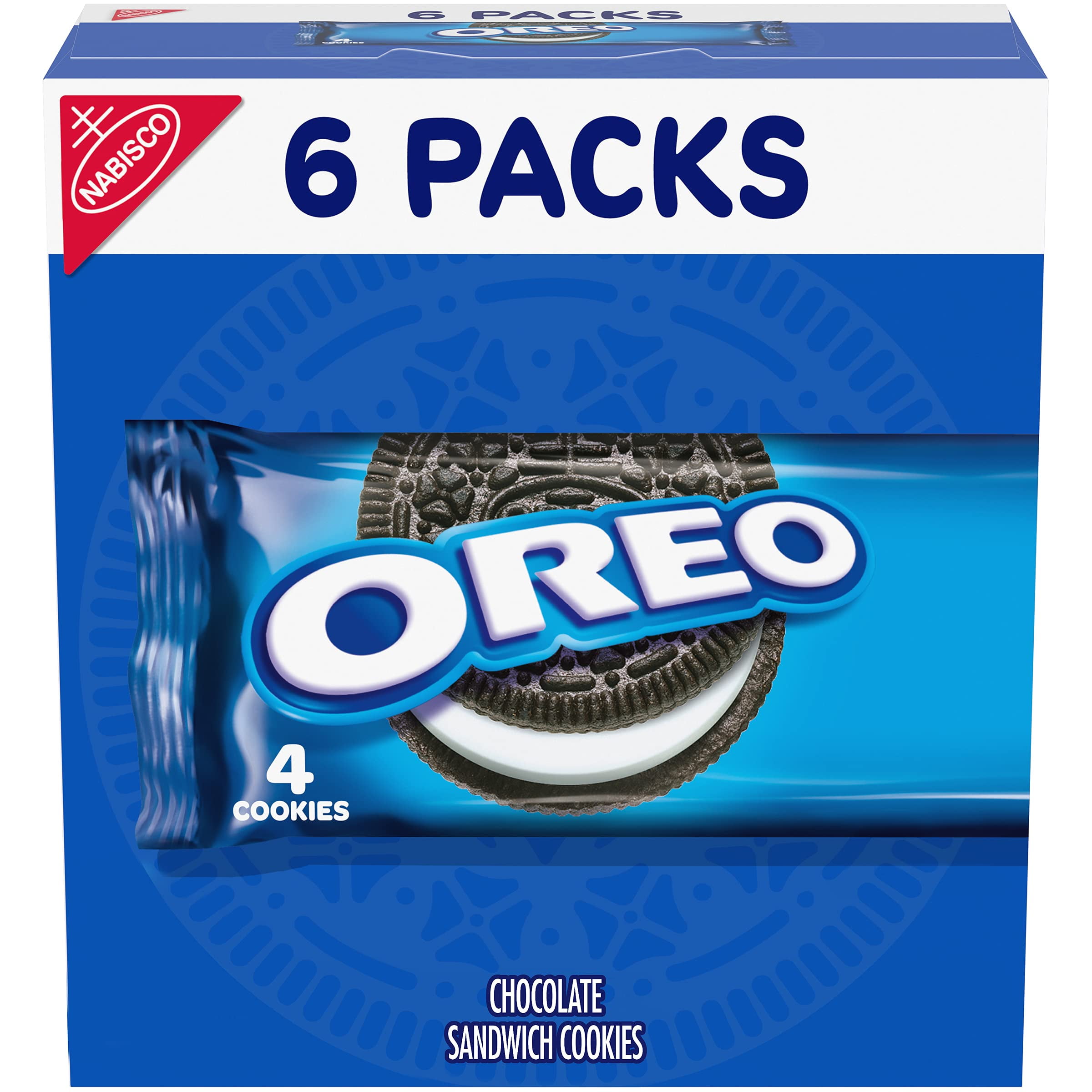 Oreo Chocolate Sandwich Cookies, 6 Snack Packs (4 Cookies Per Pack) Packaging May Vary - Walmart.com