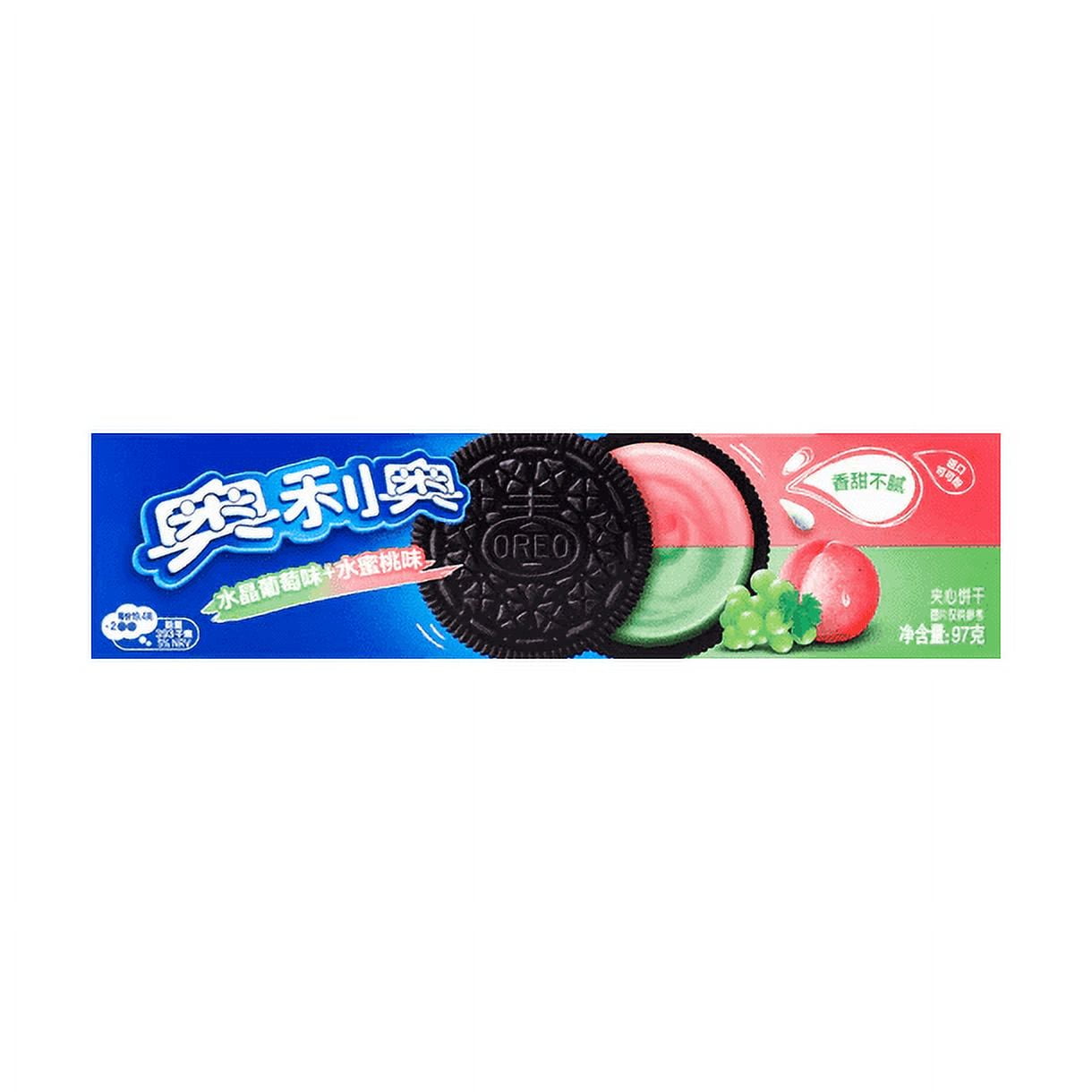 Oreo Crystal Grape & Peach Flavor, 97g - Walmart.com