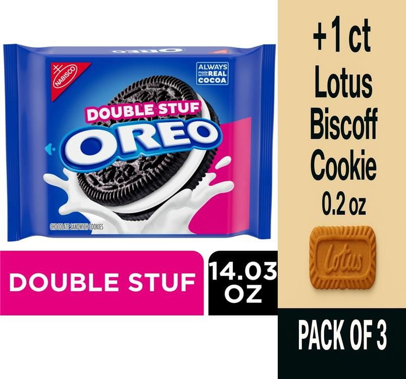 Oreo Double Stuf Chocolate Sandwich Cookies 14.03 oz - Pack of 3 ...
