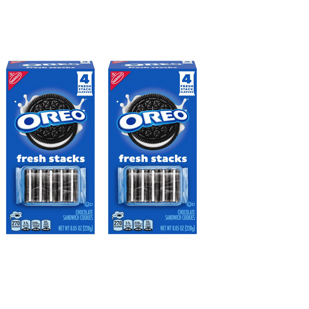 Oreo Fresh Stacks Chocolate Sandwich Cookies 4ct Pack of 2 - Walmart.com