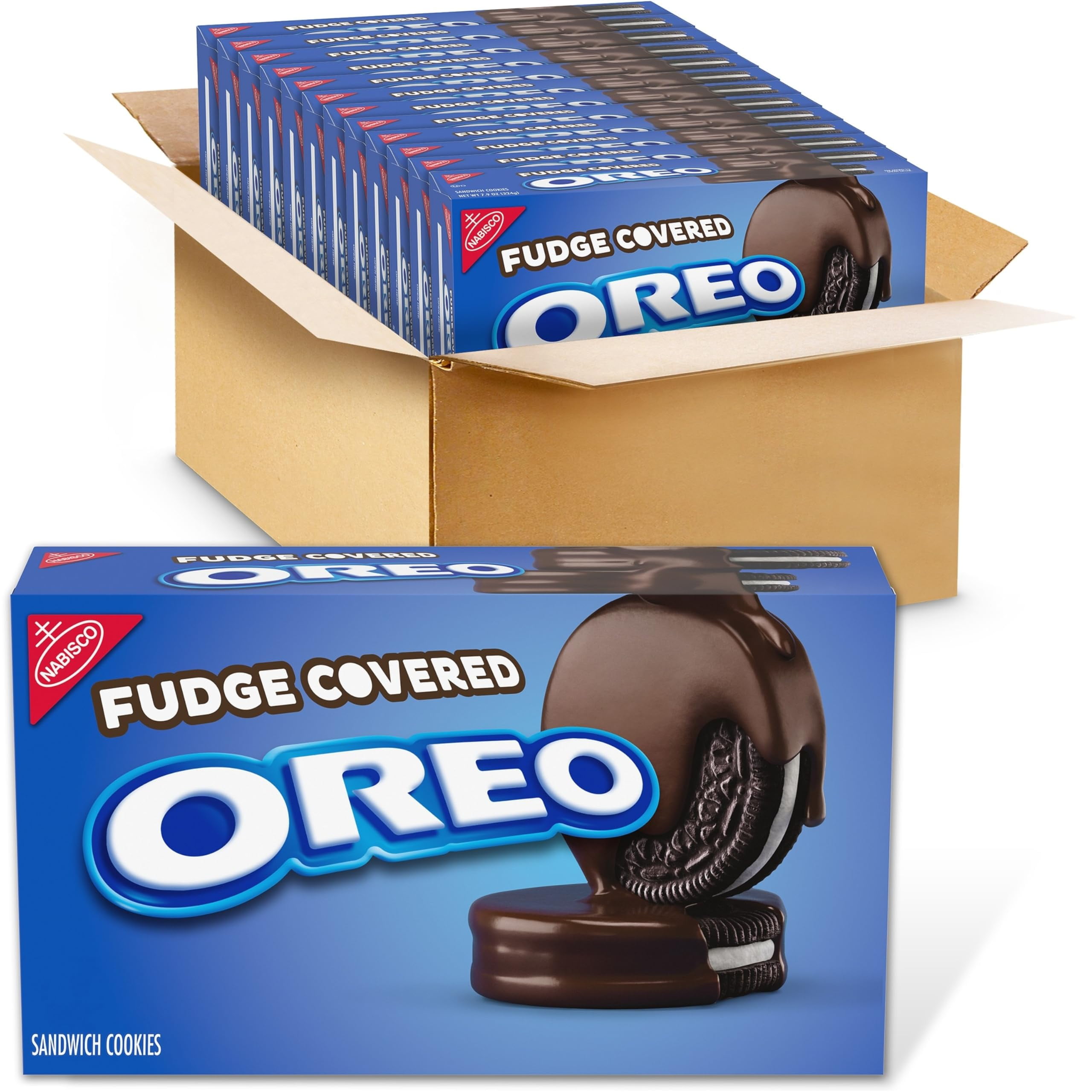 Oreo Fudge Covered Chocolate Sandwich Cookies, Original Flavor, 12 - 7. ...