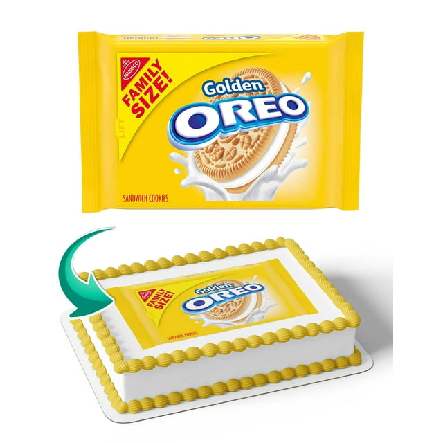 Oreo Golden Cake Deco Wrap Edible Image Cake Topper Personalized ...