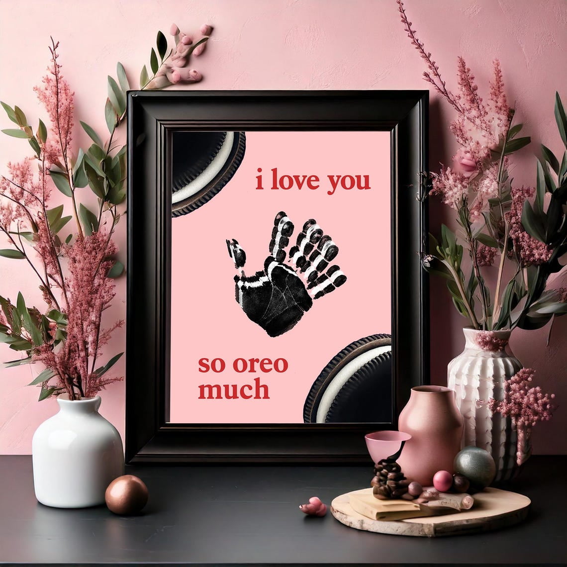 Oreo Handprint Paint Art, I Love You So Oreo Much, Craft For Kids Baby ...