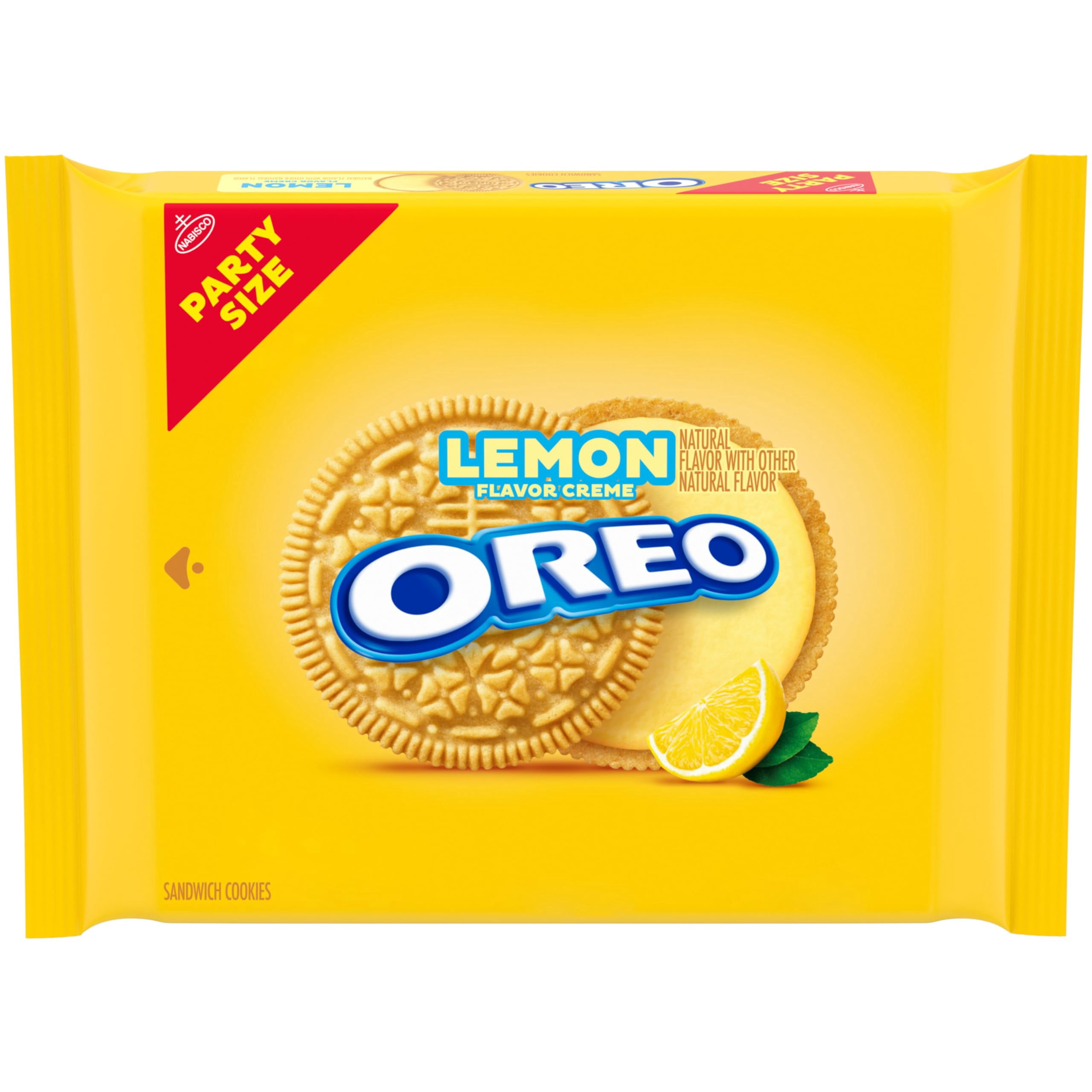 Oreo Lemon Creme Sandwich Cookies, Party Size, 24.95 Oz Packaging May ...