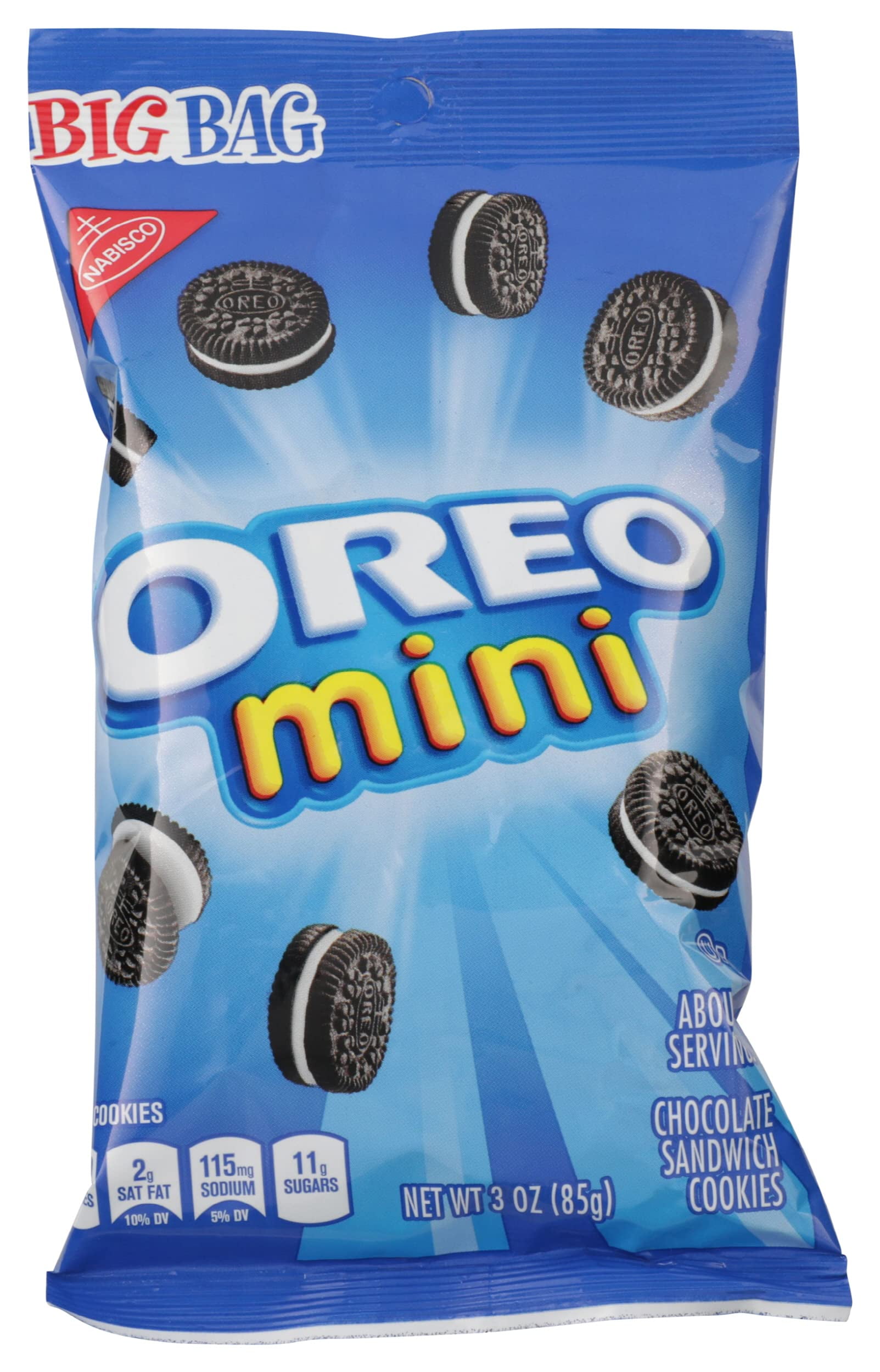 Oreo Mini Chocolate Sandwich Cookies Big Bag, 3 oz, Case of 12 - Walmart.com