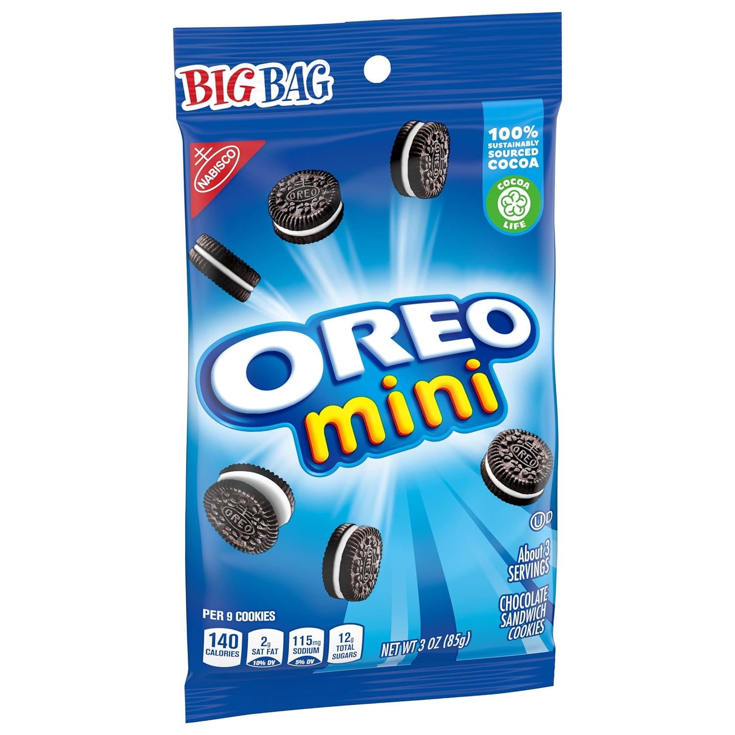 Oreo Mini Chocolate Sandwich Cookies Big Bag, 3 oz - Walmart.com
