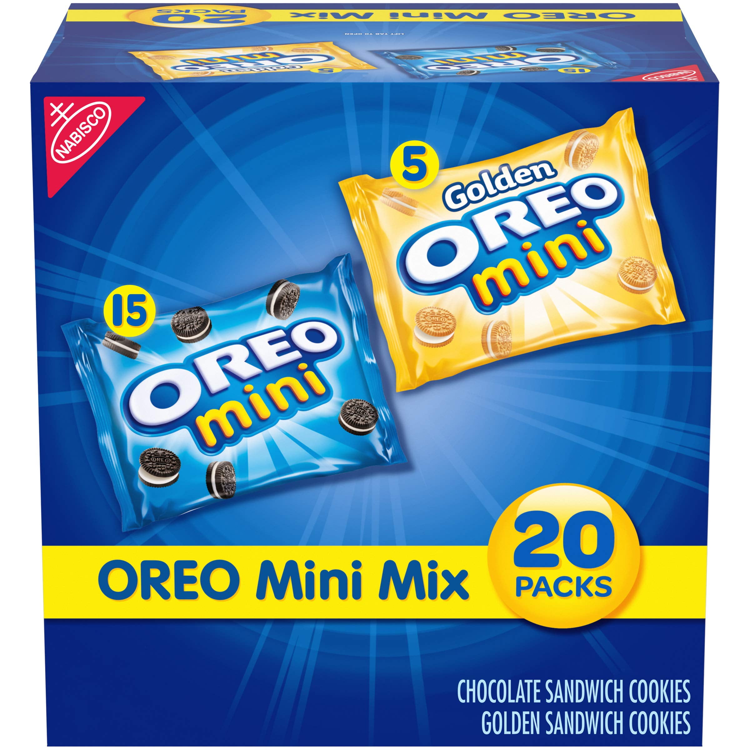 Oreo Mini Mix Sandwich Cookies Variety Pack, 20 - 1 Oz Snack Packs ...