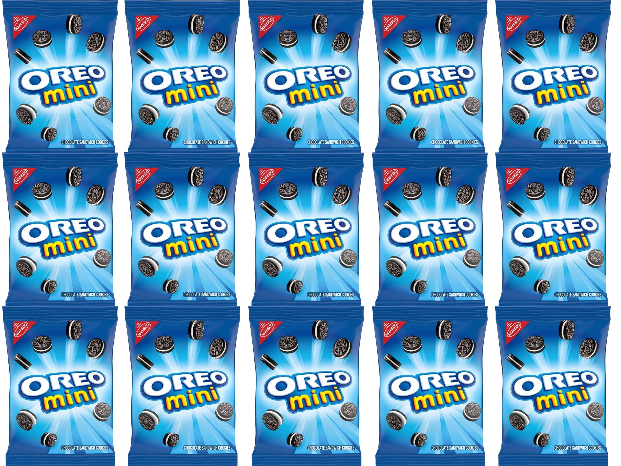 Oreo Mini Sandwich Cookies 1.5 Oz Bags, Pack of 15, Bundled By ...