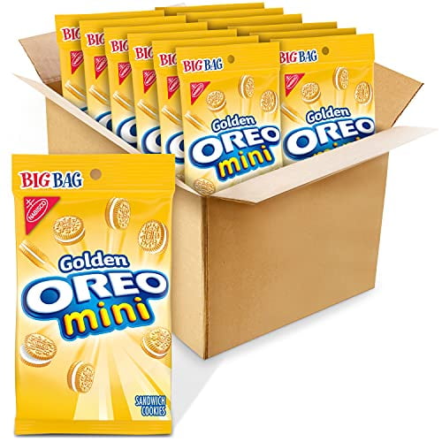 OREO Mini Golden Sandwich Cookies, Vanilla Flavor, 12 Big Bags ...