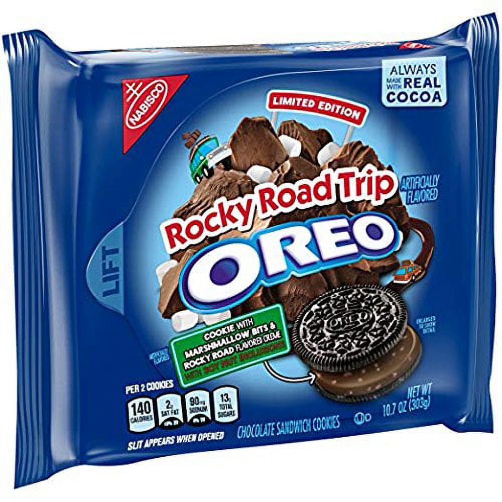 Oreo Seasonal Rocky Road Trip Chocolate Sandwich Cookies, 10.7 Oz ...