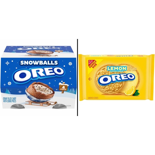 Oreo Snowballs 4 pk & OREO Lemon Creme Sandwich Cookies 18.71 oz ...