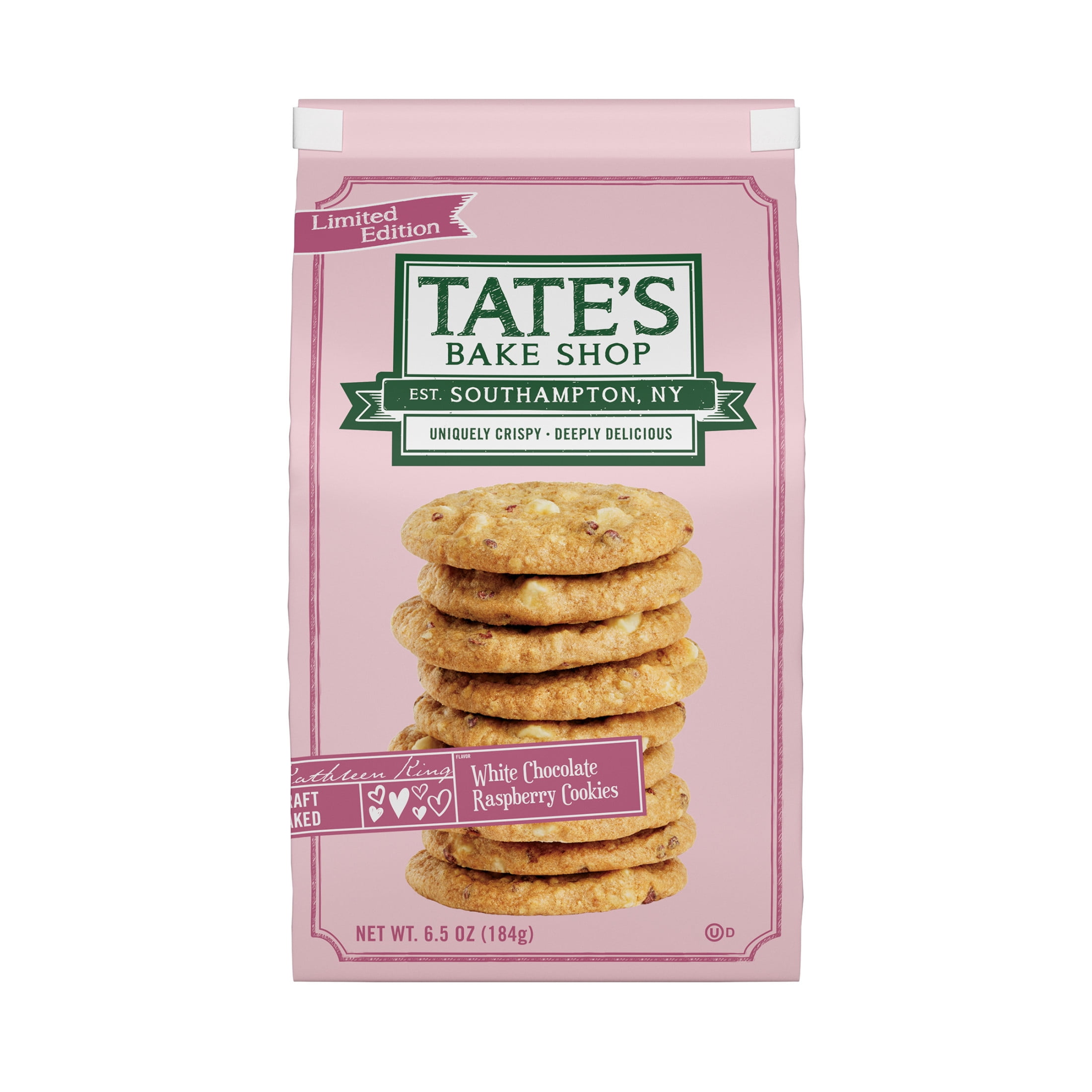 Tate's Bake Shop White Chocolate Raspberry Cookies, Limited Edition, 6.5 oz - Walmart.com