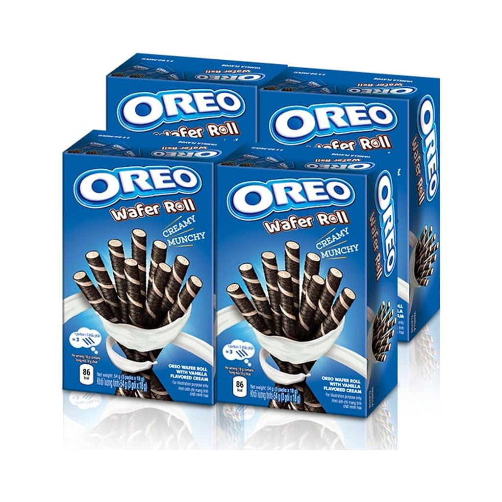Oreo Vanilla Flavored Wafer Roll, Family Size, 54g Pack (4Pk) - Walmart.com