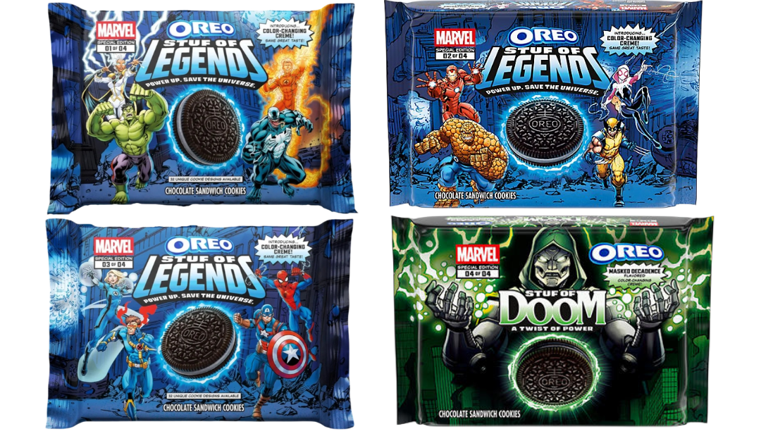 Oreo x Marvel Limited Edition Chocolate Sandwich Cookies – 4 Pack Set ...