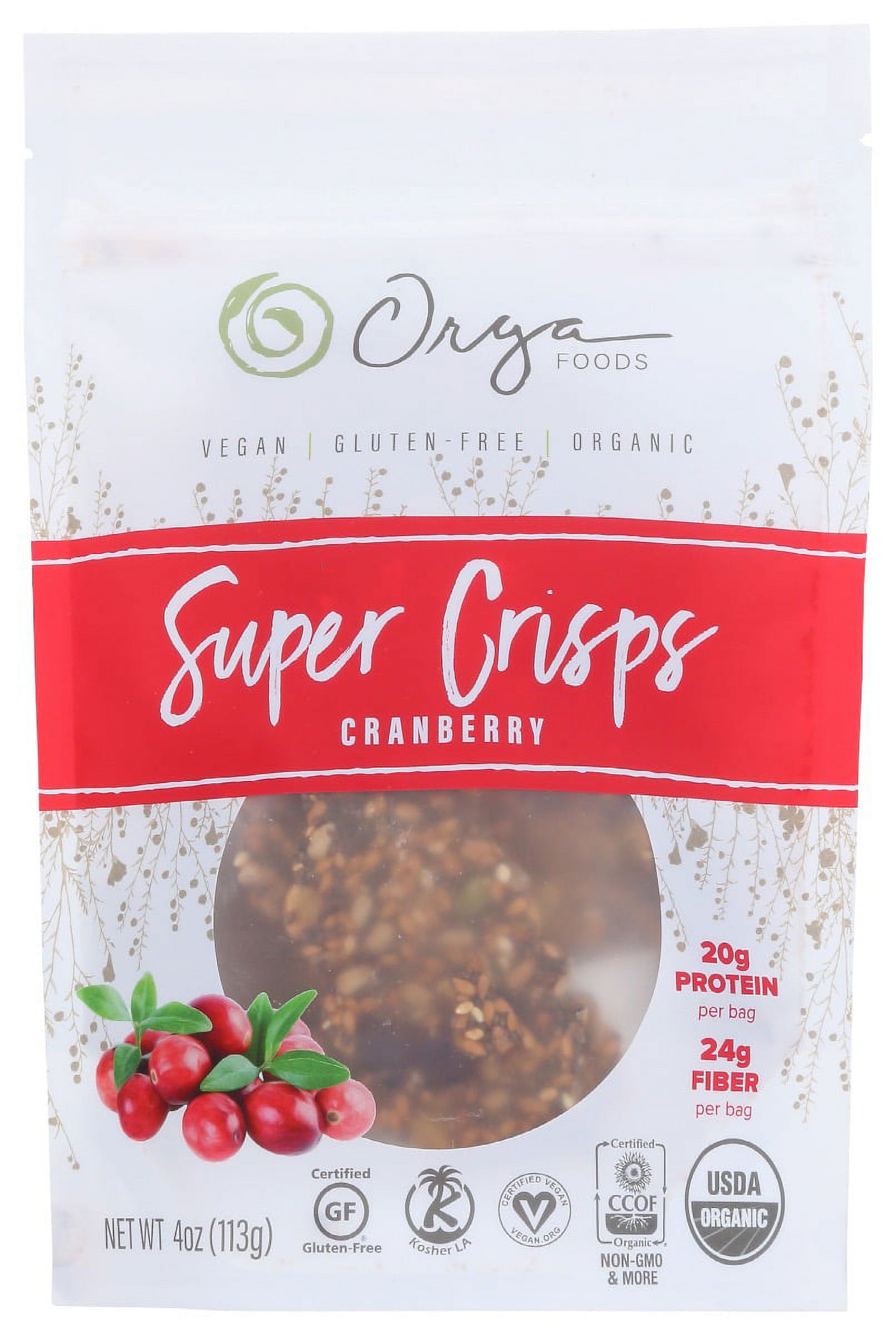 Orga Foods Cranberry Super Crisps Organic - 4 oz - Walmart.com