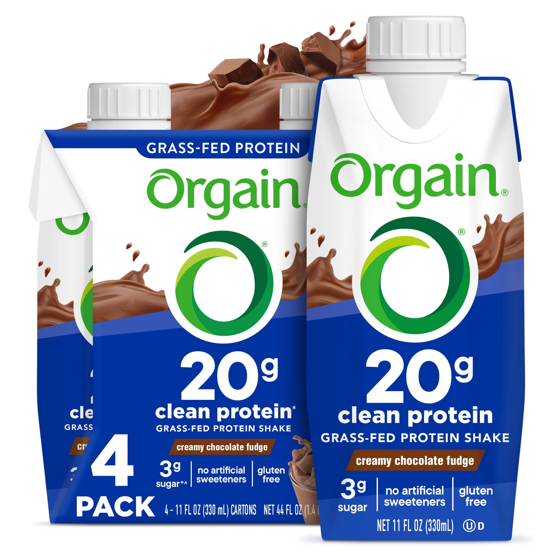 Orgain 20g Clean Protein Nutritional Drink, Grass Fed Shake - Creamy ...