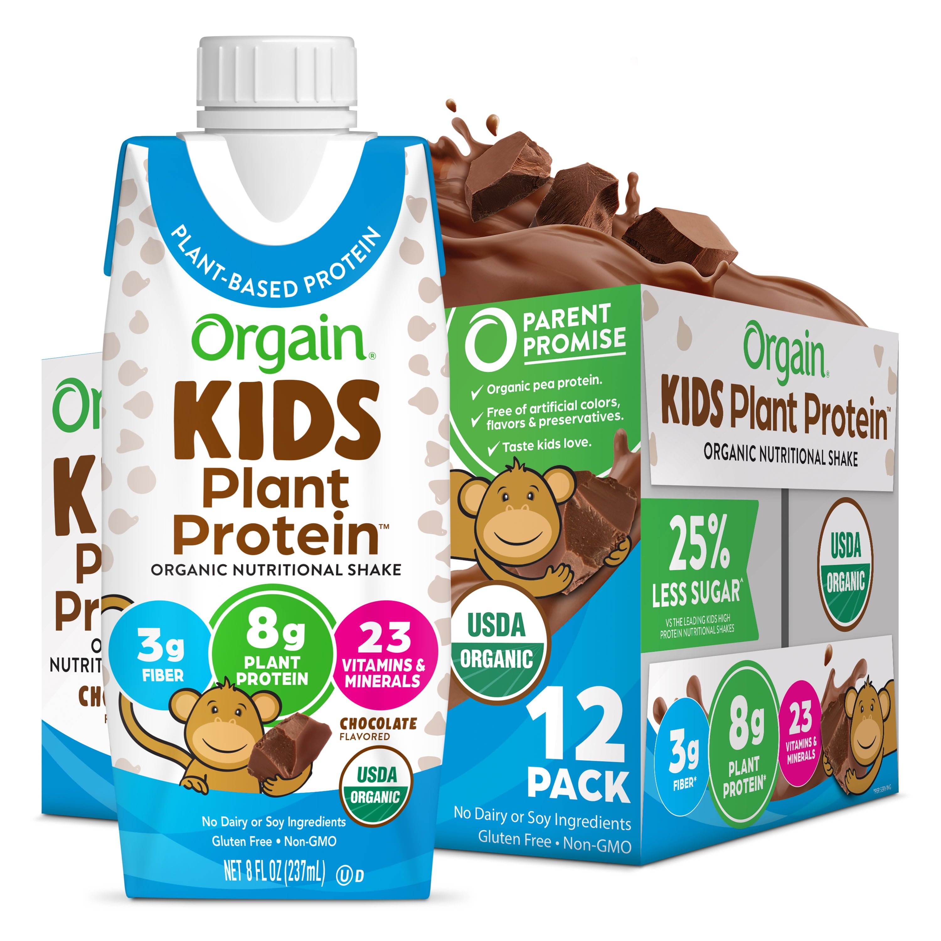 Orgain Organic Kids Vegan Nutritional Shake, 23 Vitamins & Minerals ...
