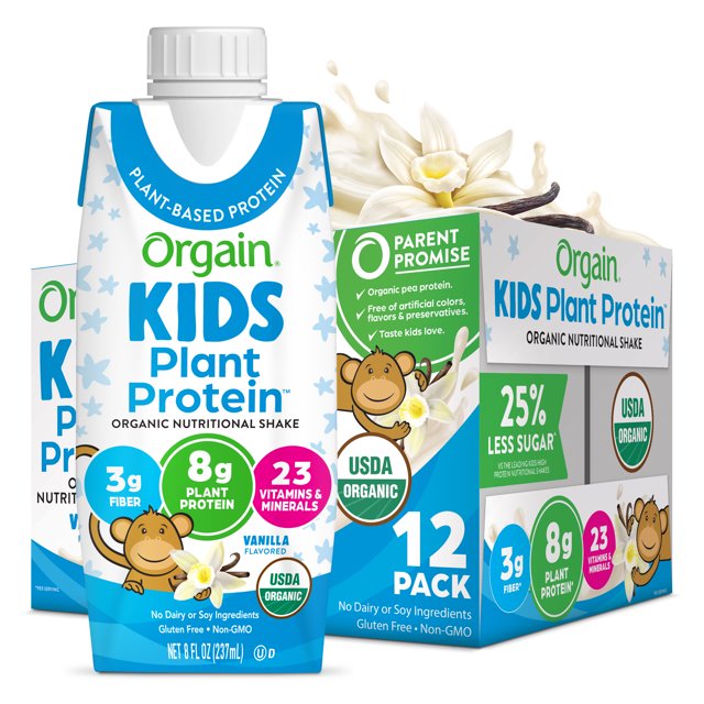 Orgain Organic Kids Vegan Nutritional Shake, 23 Vitamins & Minerals ...