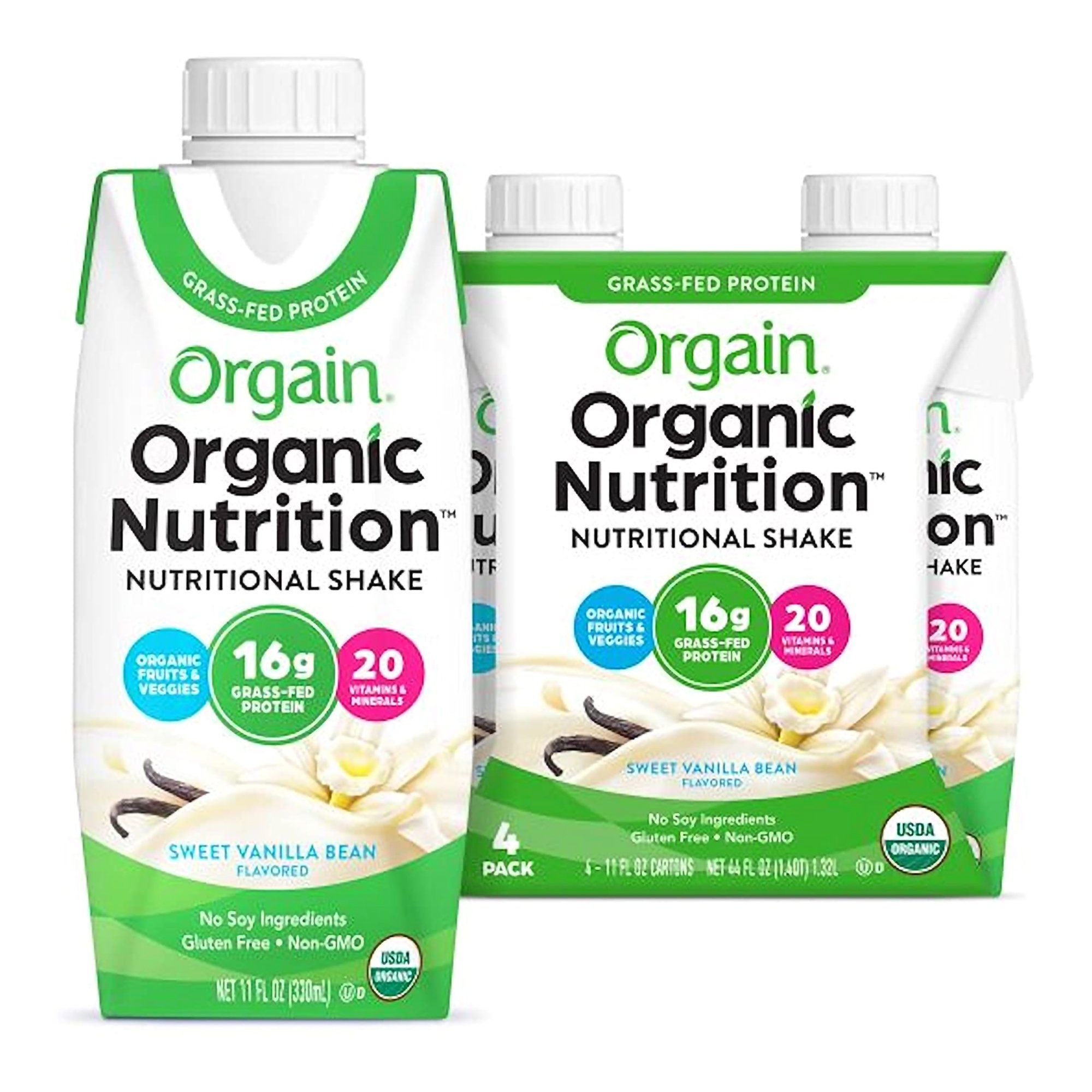 Orgain Organic Nutrition Vanilla Nutritional Shake, 11-ounce carton (CS ...